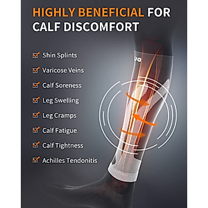 CAMBIVO 3 Pairs Calf Compression Sleeve for Women Men, Leg Support for Shin Splints, Varicose Vein(Black, Small-Medium)