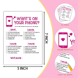 Girls Night Party Game - Ladies Night Party Games - What's On Your Phone Game Pack - Fun Girls Night In/Girls Night On - Bridal Shower or Bachelorette Party Game - Games for Adults - 30 Game Cards