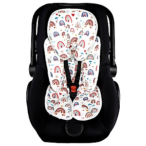 2-in-1 Car Seat Insert, CarSeat Head and Body Support, Cushion for Stroller, Swing, Bouncer, Baby Car Seat Strap Covers Shoulder Pads for Baby Kid