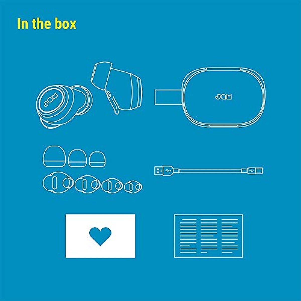 Jam Live Free Wireless Earbuds, Rechargeable - Grey