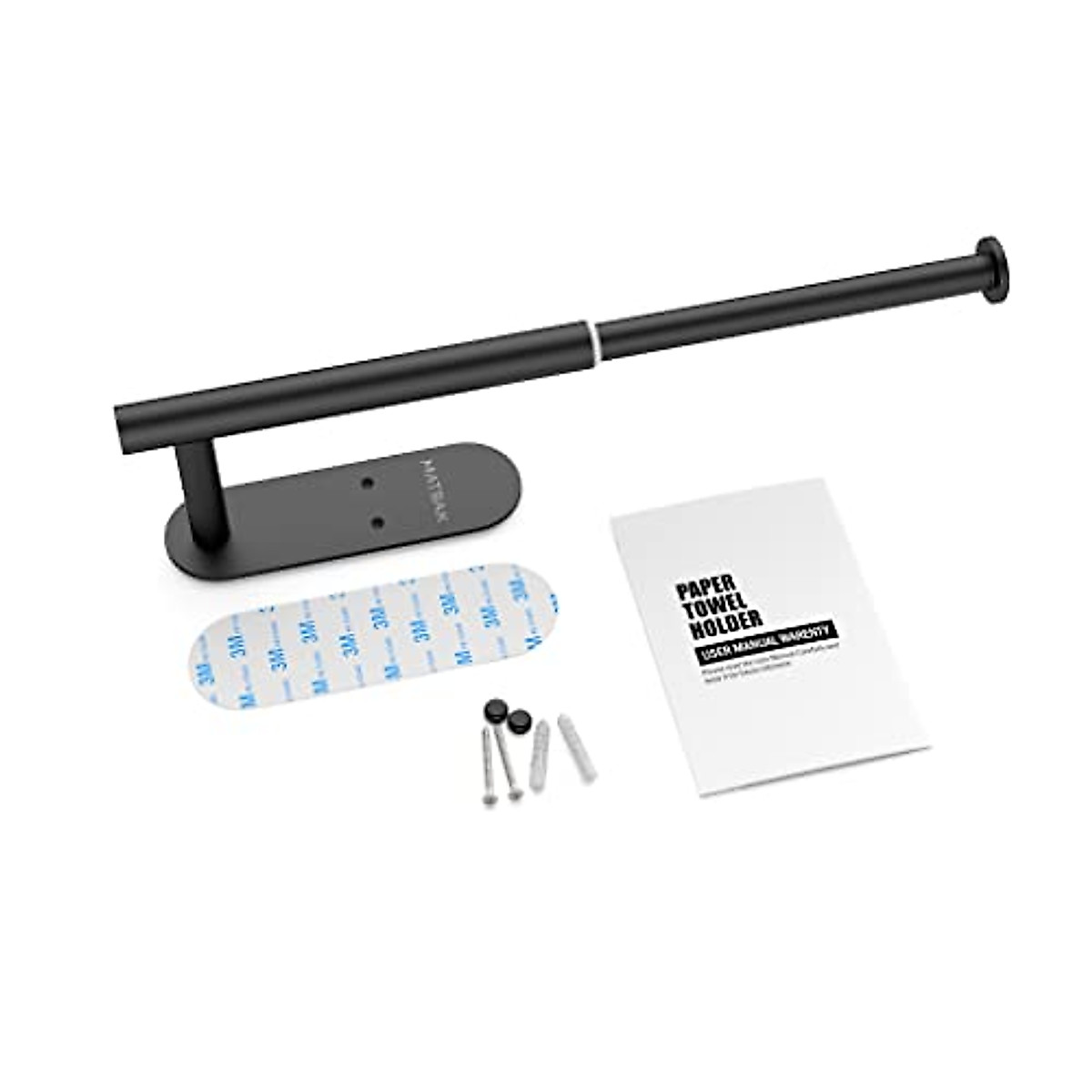 Paper Towel Holder, Paper Towel Rolls Holder, Kitchen Paper Towel Holder, with Expandable, extendable Rack - fits All Standard-Sized Paper Towel Rolls