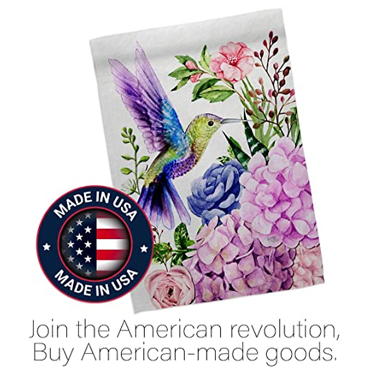 Breeze Decor Purple Hummingbird Garden Flag Friends Birds Flamingo Cardinal Peacock Springtime Natural Wildlife House Decoration Banner Small Yard Gift Double-Sided, Made in USA