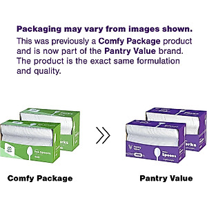 Pantry Value [400 Count] Lightweight White Plastic Tea Spoons - Disposable Cutlery for Parties, Events, and Dinner (Formerly Comfy Package)