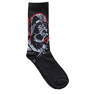 STAR WARS Darth Vader and Yoda Men's Crew Socks 2 Pair Pack Shoe Size 6-12