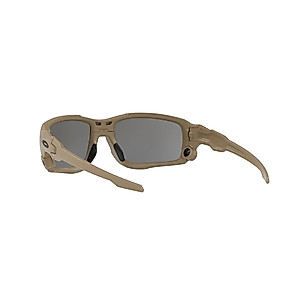 Oakley Men's OO9329 Ballistic Shocktube Rectangular Sunglasses, Terrain Tan/Grey, 61 mm