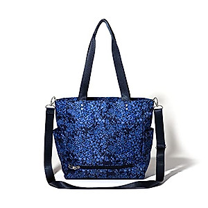 Baggallini Carryall North/South Tote Ink Hydrangea One Size