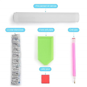 Eleploi Winter Christmas Diamond Painting Kit, Angel Prayer Diamond Painting Art Kit, 5D Full Round Diamond Diamond Painting DIY Crafts Wall Decor Gift 24x32 Inch