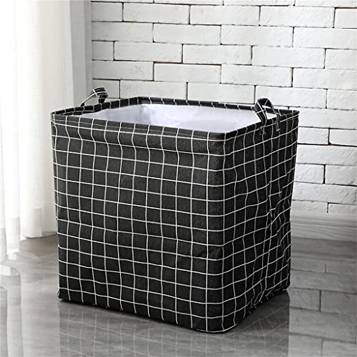 WALNUTA Clothes Storage Large-Capacity Beam Mouth Drawstring Oxford Cloth Cotton Quilt Storage Bag Storage Basket