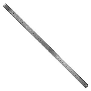 Pacific Arc Stainless Steel Ruler with 8th, 16th,32nd, and 64th Inch Graduations, 36 Inches