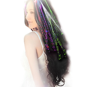 Acooe 10 Pack LED Hair Lights, Optics Flashing Barrettes for Party, Bar Dancing, and Light Up Hair Accessories