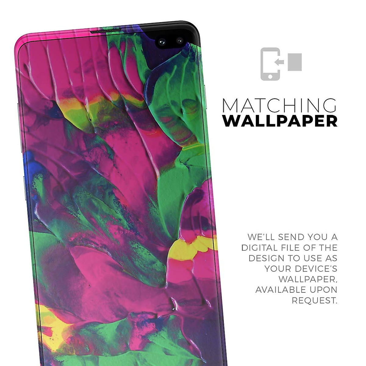 DesignSkinz Liquid Abstract Paint V12 Protective Vinyl Decal Wrap Skin Cover Compatible with The Samsung Galaxy S20 (Screen Trim & Back Glass Skin)