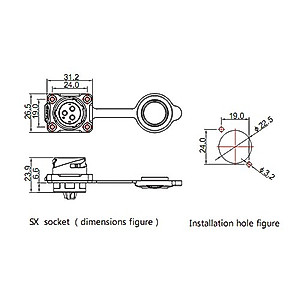 CNLINKO 12 Pin Power Industrial Circular Connector, Female Plug & Male Panel Mount Receptacles Socket Jack, Outdoor Waterproof IP67, AC DC