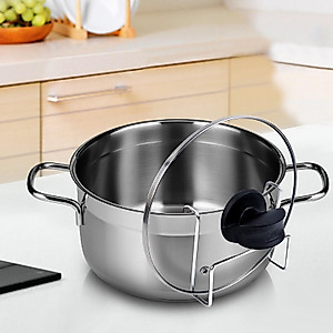 YiePhiot Crock Pot Lid Holder, Slow Cooker Lid Holder, Lid Pocket Slow Cooker Lid Holder, Stainless Steel Lid Holder, Make Sure the Lid Does Not Touch the Table Top(2 PACK)