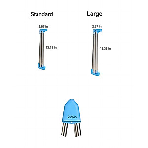 Foldable Clothes Rack,Stainless Steel Portable Travel Garment Rack,Collapsible Travel Garment Rack for Camping, Hotel Room, Laundry, Dance, Indoor, Outdoor (Large)