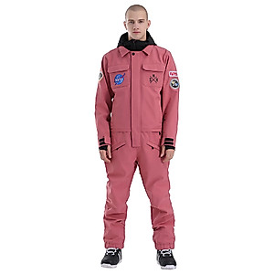 GSOU SNOW Men Ski Suit One Piece Snowsuit Snowboard Insulated Ski Jumpsuit Waterproof Windproof for Skiing Outdoor