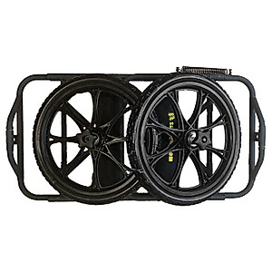 Suspenz Kayak Canoe Transport Cart, All-Terrain Super Duty Trolley Carrier with No-Flat Airless Wheels and Kickstand, 300 lb Load Capacity, Black (22-9908)