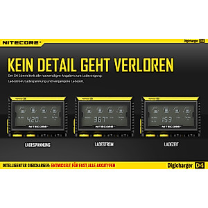 Nitecore Digicharger D4 Battery Four Bays Charger with LCD Display