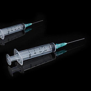 Disposable Sterile Lab Supplies 5ml Syringe with 21Ga 1.5inch Needle, Individually Packed 100Pack