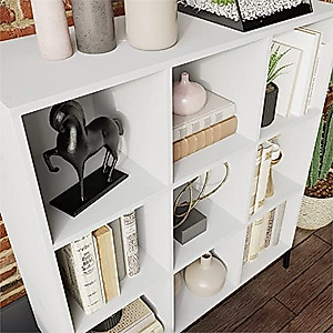 Sauder North Avenue White 9-Cube Cubby Organizer Bookcase, White Finish