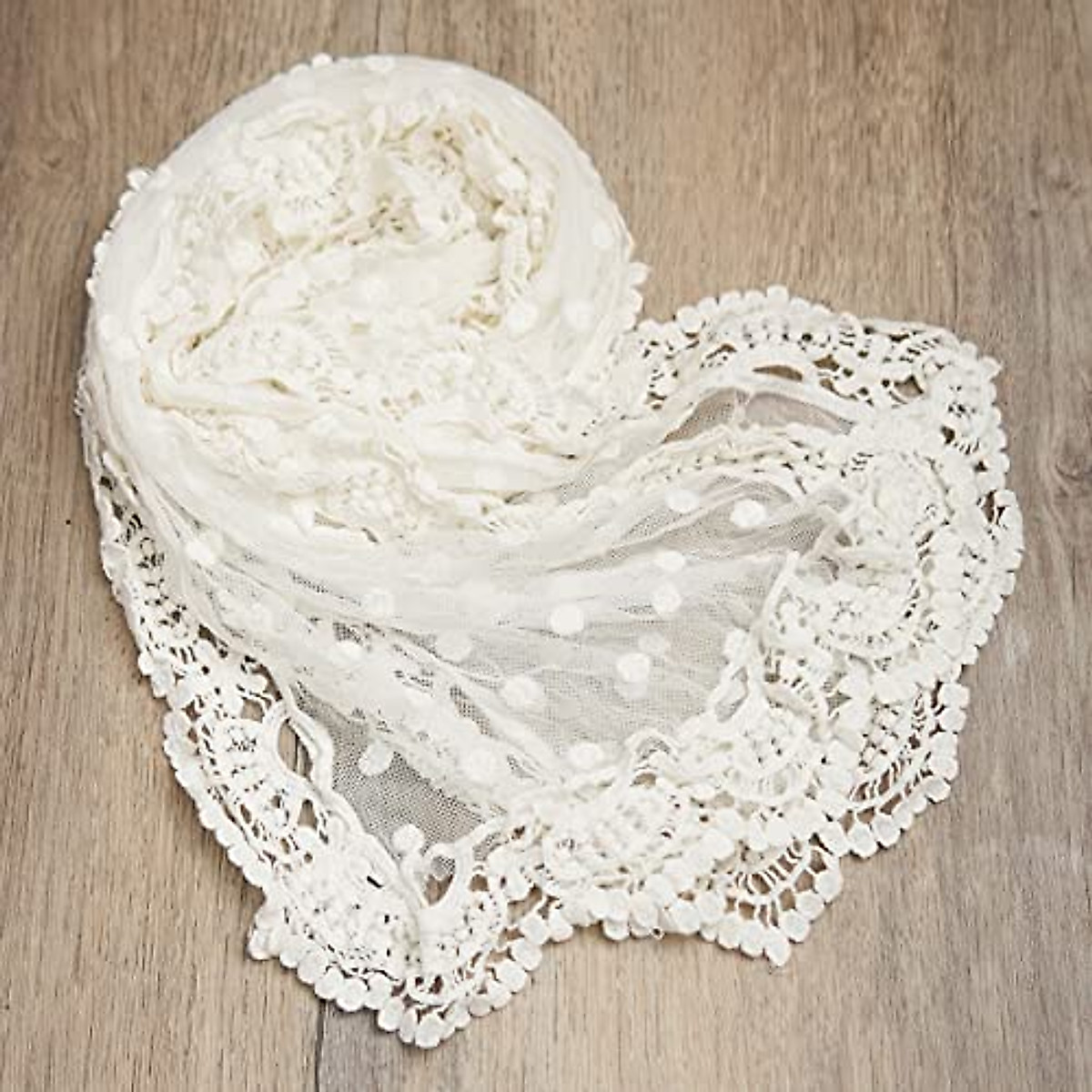 Zeroest Baby Photography Props Blanket Newborn Photo Shoot Outfits Infant Photos Lace Wrap (Snow White)