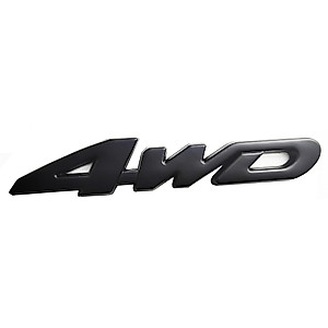 OnlyYou.X 4WD Emblem 4WD Badge 3D Logo Sticker Compatible with Universal Pickup and Car Black 1 Piece Metal