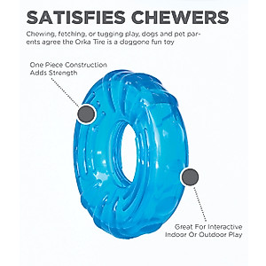 Petstages Orka Tire Royal Blue Treat-Dispensing Dog Chew Toy