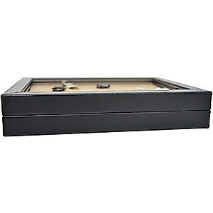 Lyeasw Double Hinged 3.5x5 Picture Frame, Classic Two Opening 3.5 by 5 Photo Frame with Glass, Black Folding Frame for Tabletop or Desk Standing