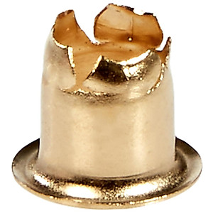 Rexel Natural Brass Finish Eyelets, for up to 30 Sheets, 4.7 mm Diameter and 5.5 mm Length, Use with Hole Punch and Eyelet Pliers, Copper Plated, Pack of 500, 20320052