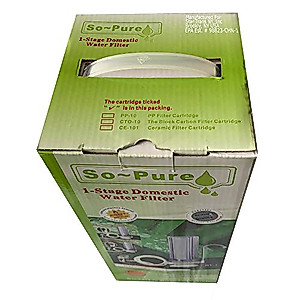 Ronaqua One Stage Countertop Drinking Water Filtration System Removes Chlorine with Block Activated Carbon Filter, Transparent Housing, and Meets NSF Standards & Regulations