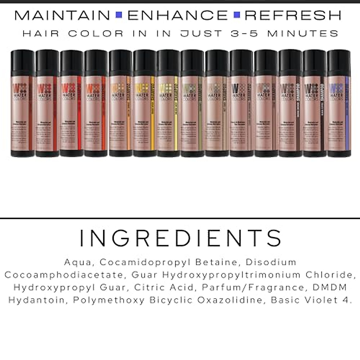 Watercolors Semi Permanent Color Depositing Shampoo. Sulfate & Paraben Free to Maintain & Enhance Hair Color 8 fl oz - BLACK COFFEE