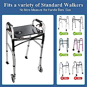 Dotday Walker Tray with Cup Holder, Universal Walker Tray Table for Standard Folding Walker, Mobility Walker Accessories Walker Table, Walker Tray, Medical Equipment for Senior-Black