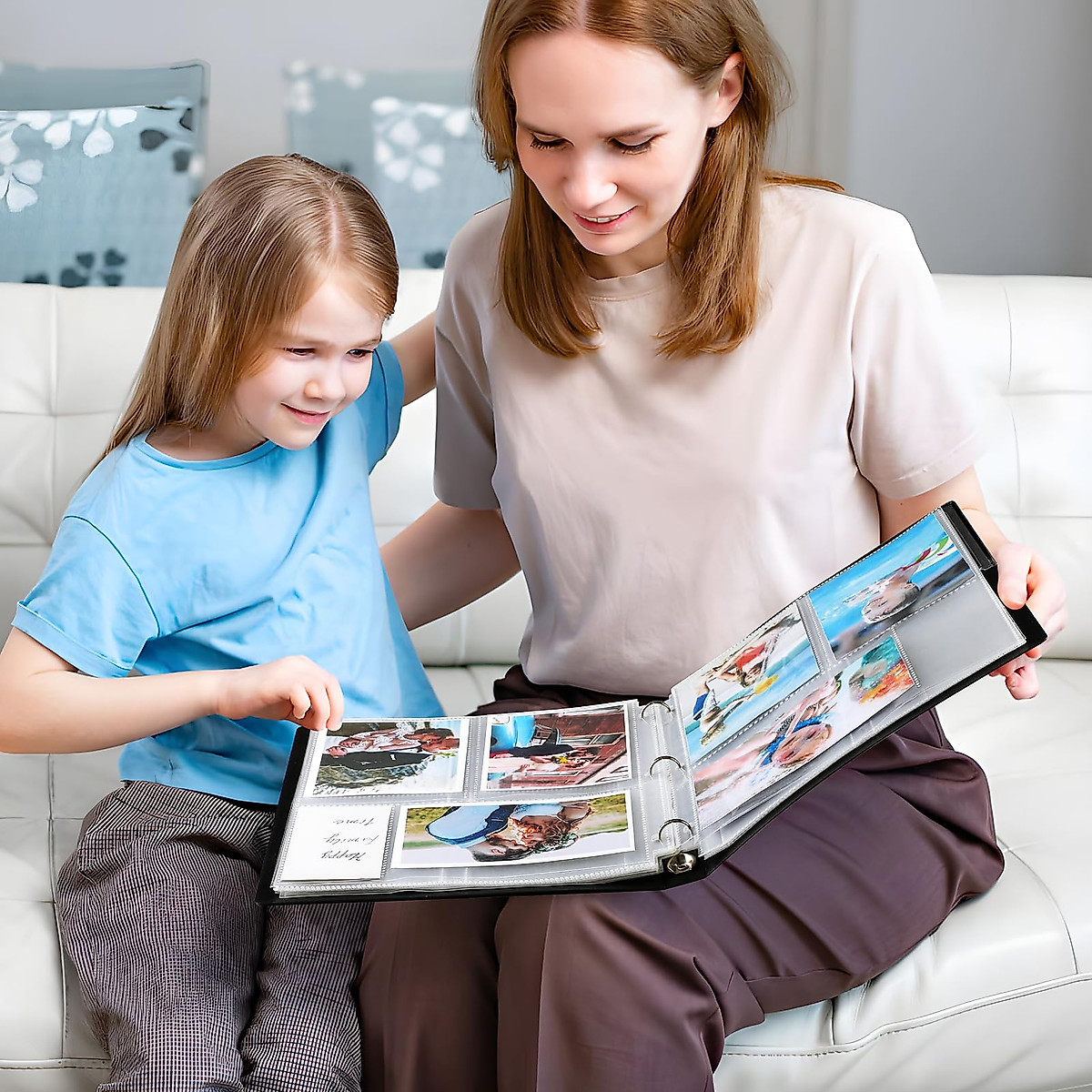 MaxGear Photo Sleeves for 3 Ring Binder 30 Pack - (4x6, for 180 Photos)，Archival Photo Pages Photo Album Refill Pages Photo Sheet Protector Page Protectors 8.5 x 11, Each Page Holds Six 4x6 Pictures