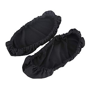Fdit 1 Pair Knitted Elastic Fabric Chair Armrest Covers Office Wheelchair Arm Rest Pad Elbows Forearms Pressure Relief slipcover (Black)