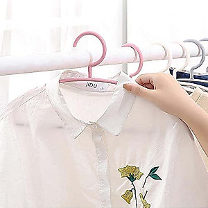 40.5 cm No Shoulder Bumps Plastic Clothes Hangers Non-Slip, Sweater Hanger, Suit Hanger with Pants Bar (Pink, 20 Pack)