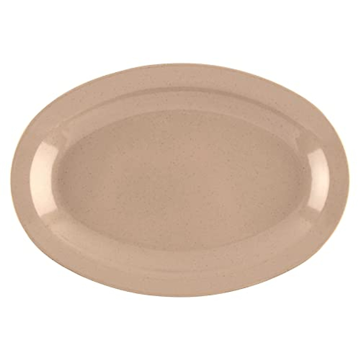 G.E.T. OP-610-S Melamine Oval Serving Platter, 10" x 6.75", Beige (Set of 12)
