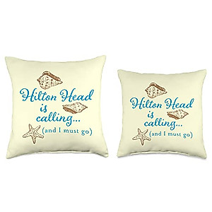 Hilton Head Island SC Resort and Beach Gear Hilton Head Island South Carolina Throw Pillow, 18x18, Multicolor