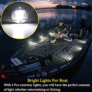 Boaton Boat LED Night Fishing Lights, Courtesy Lights, Deck Lights, Marine Boat Led Lights, Boat Interior Lights, Boat Navigation Lights, Navigation Lights For Boats Led (White)