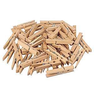 Wood Clothes Pins, 400 PCS 2.83 inches Clothes Pins Wooden for Multipurpose Everyday Laundry, Clothes, Towels, Craft, Photos, Art Wall, by GNIEMCKIN.