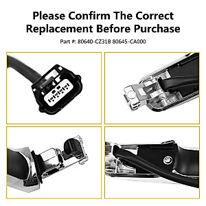 TIKSCIENCE Exterior Chrome Door Handle Front Left Driver Side with Keyhole 80640-CZ31B Fit for Nissan Rogue 2010-2013 Replace 80645-CA000 Smart Entry Keyless Handle