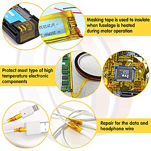 10 Rolls Heat Resistant Tapes for Sublimation, 10mm X 33m 108ft Heat Press Tape for High Temperature Heat Transfer for Sublimation on Coffee Mugs, Adhesive Vinyl No Residue, Electronics, Soldering