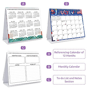 Zuozee Desk Calendar 2023-2024 and Acrylic Magnetic Dry Erase Board Bundle Sales