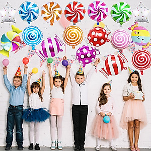 Candy Balloons Candyland Party Decorations - 25pieces Candy Foil Balloons for Kids Sweet Candy Birthday Party Decorations Candyland Baby Shower Supplies