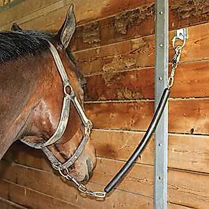 SUKEYME Cross Tie Ring for Horses, Block Tie Ring for Horse Stall/Stable, Tie Down Horse Barn Supplies (4 Pack)