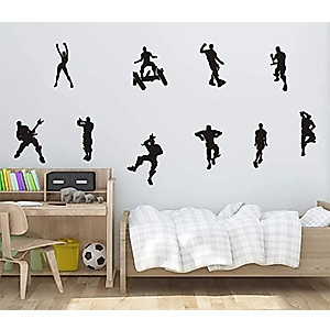 LHKSER Game Wall Decal Wall Sticker Poster Floss Dancing Decal Nursery Boys Room Wall Vinyl Decal Game Stickers (Black++)