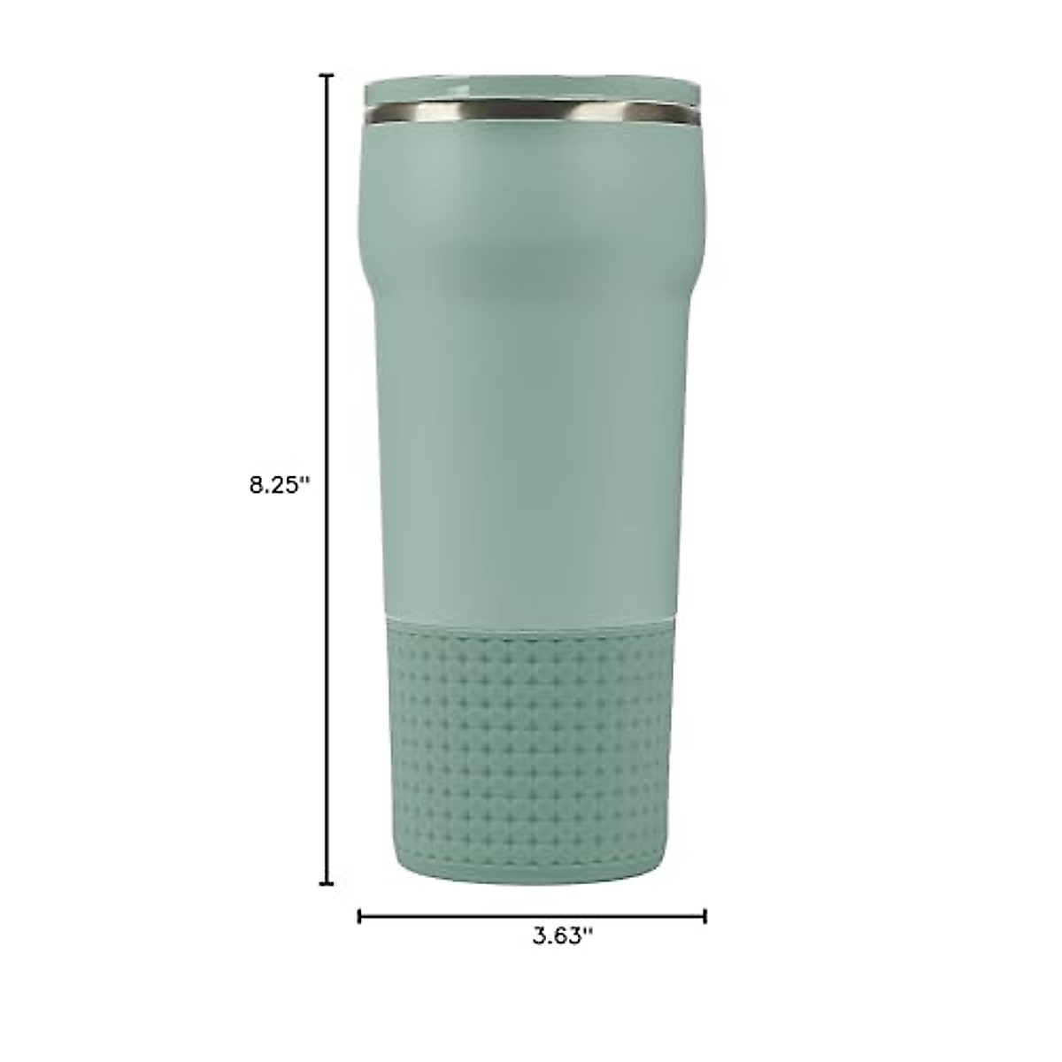 Pelican Hydration Pelican Cascade™ 22 oz Vacuum Insulated Tumbler - Recycled Stainless Steel Double Wall Travel with Dual Lid, Powder Coated Insulated Coffee Mug For Hot Cold Drinks, Sage