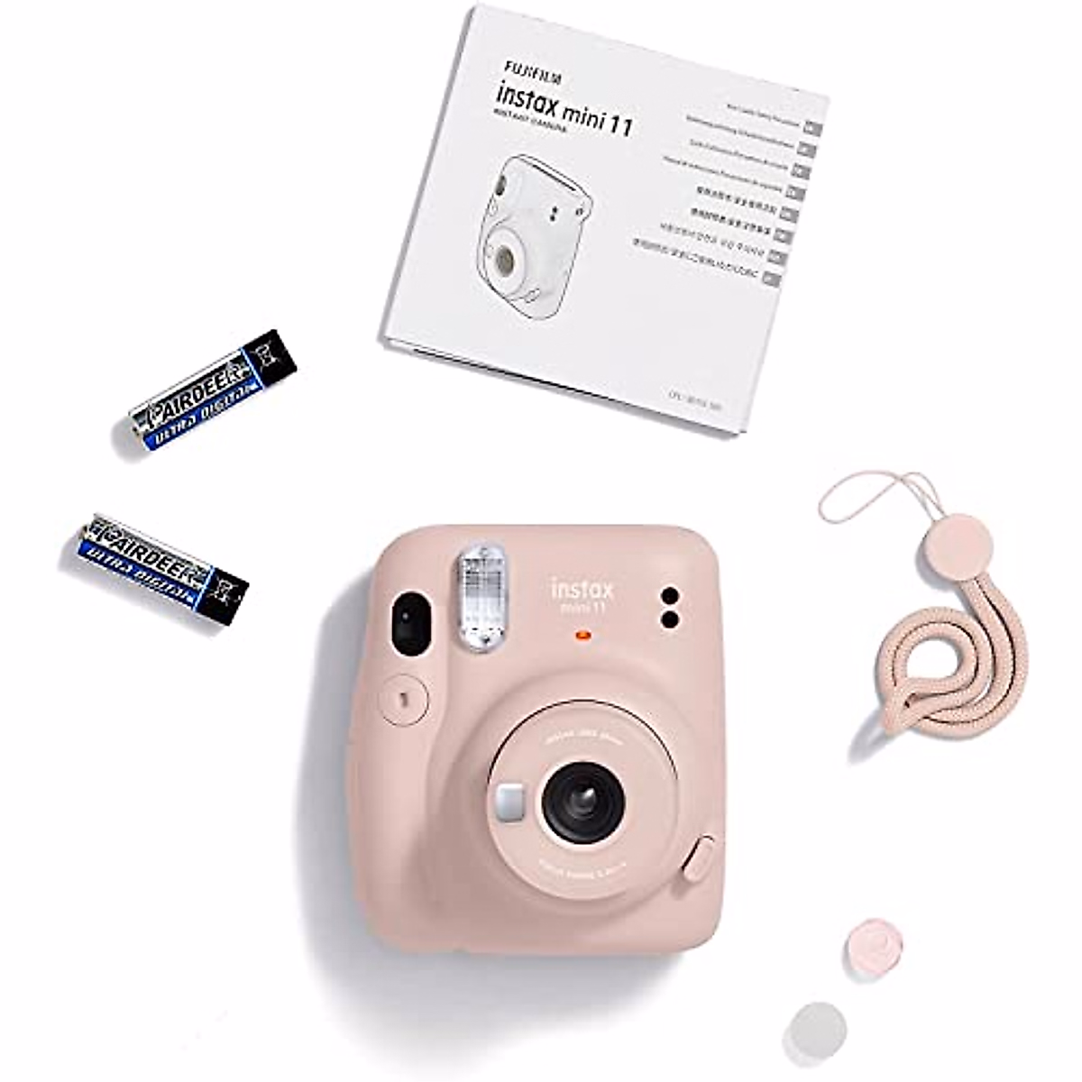 Fujifilm Instax Mini 11 Instant Film Camera, with Fujifilm instax Mini Instant Daylight Film Twin Pack, 20 Exposures (Blush Pink)