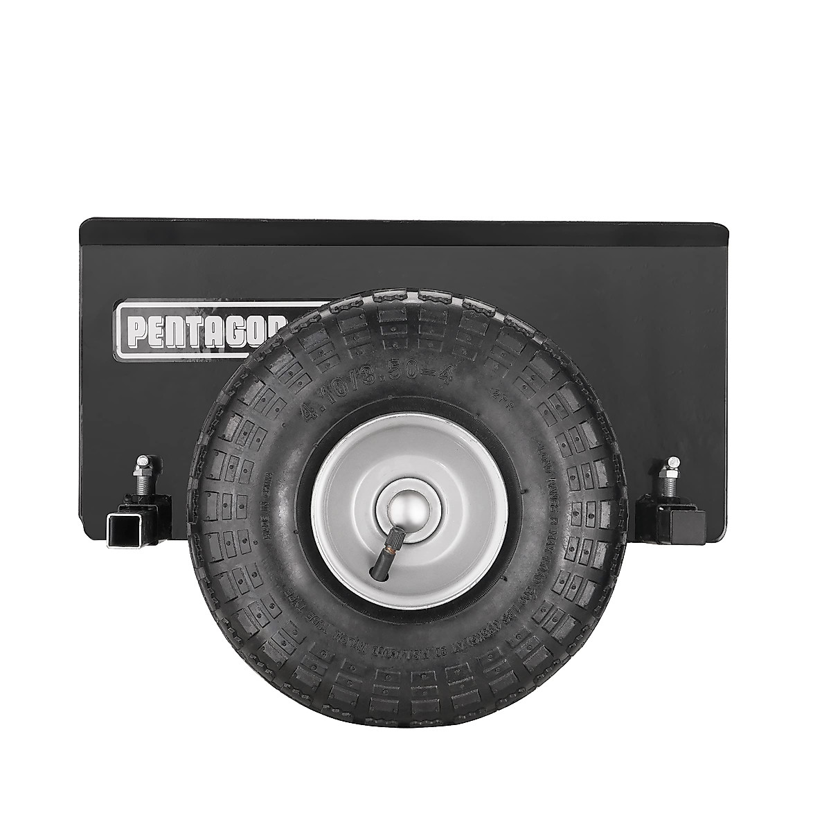 Drywall Cart - Lumber, Wood Paneling, and Plywood Carrier Holds up to 600lbs - Door Dolly with 10-inch Inflatable Wheels by Pentagon Tools (Black)