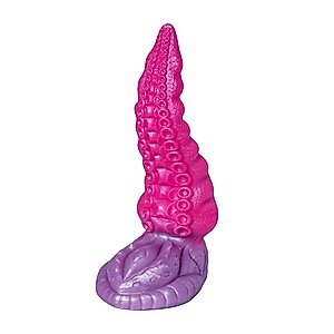 9 Inch Large Realistic Tongue Dildo from Dragon Monster Dildo Soft Silicone Big Anal Dildo with Textured Octopus Tentacles Suction Cup for Women Adult Sexy Sex Toy Anal Plug for Vaginal G-spot（Rose）