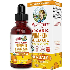 Pumpkin Seed Oil & Men's Multivitamin Gummies Bundle by MaryRuth | Urinary Tract Support & Hair Growth Herbal Drops | Vegan Mens Daily Multivitamins for Immune Support, Non-GMO, Gluten Free