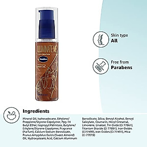 Vaseline Illuminate Me Shimmering Body Oil Created for Melanin Rich Skin, Illuminates Skin with Finishing Touch of Shimmer for Glowing Skin 3.3 oz